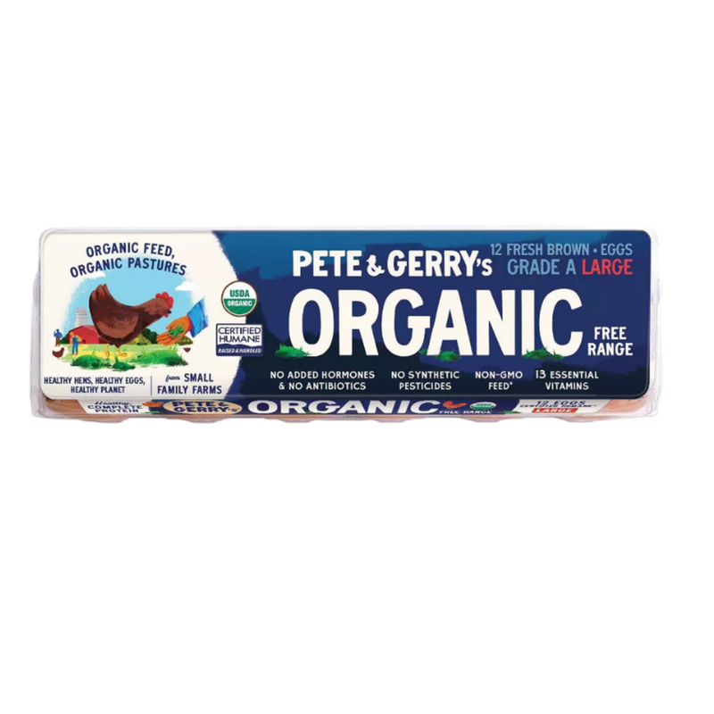 Pete & Gerry's Organic Grade A Large Brown Eggs - 12ct – BevMo!