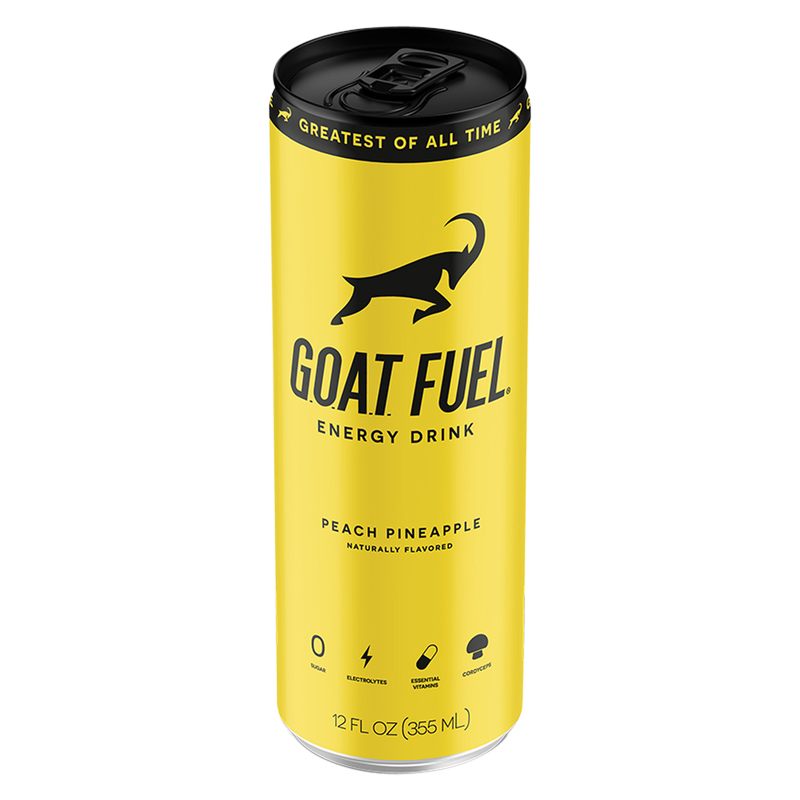 G.O.A.T. Fuel Peach Pineapple Energy Drink 12oz Can – BevMo! Washington