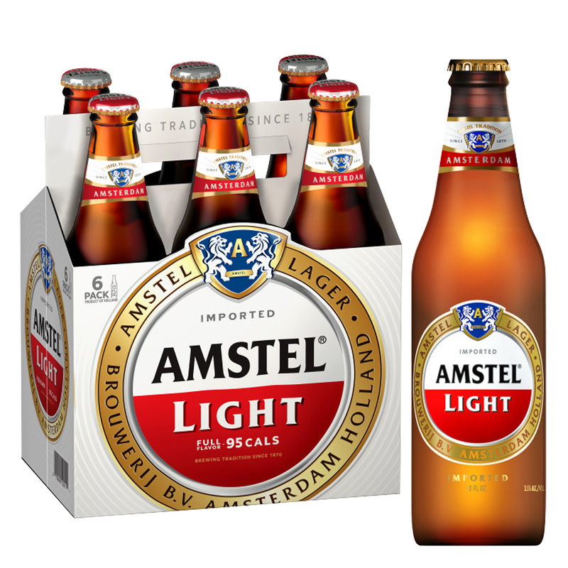 Amstel Light 6pk 12oz Btl 3.5% ABV – BevMo!