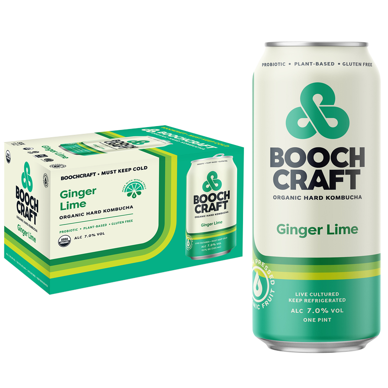 Booch Craft Kombucha Ginger Lime 6pk 12oz Can – BevMo! Washington