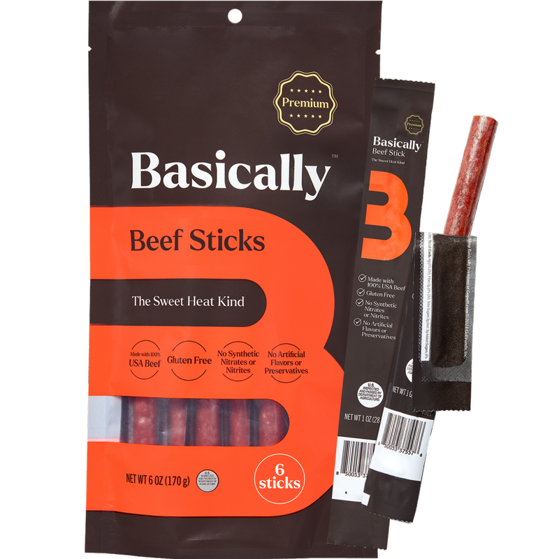 Basically Premium Sweet Heat Beef Sticks, 6ct – BevMo! Washington